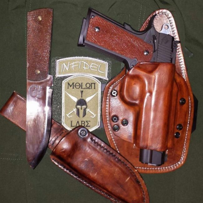 Adaptive Velcro Holster leather wrapped - RPS Tactical - Tactical ...